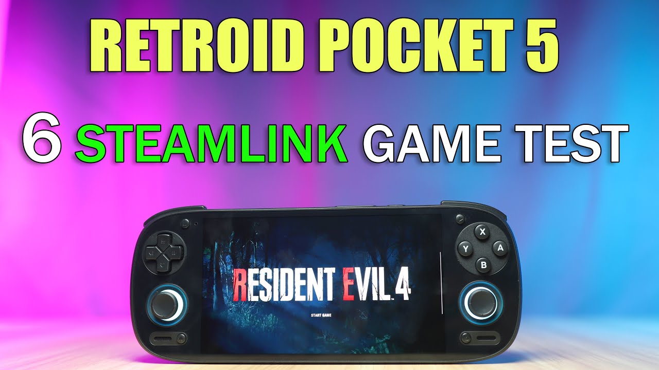 RETROID POCKET 5 : 6 steamlink game test - YouTube