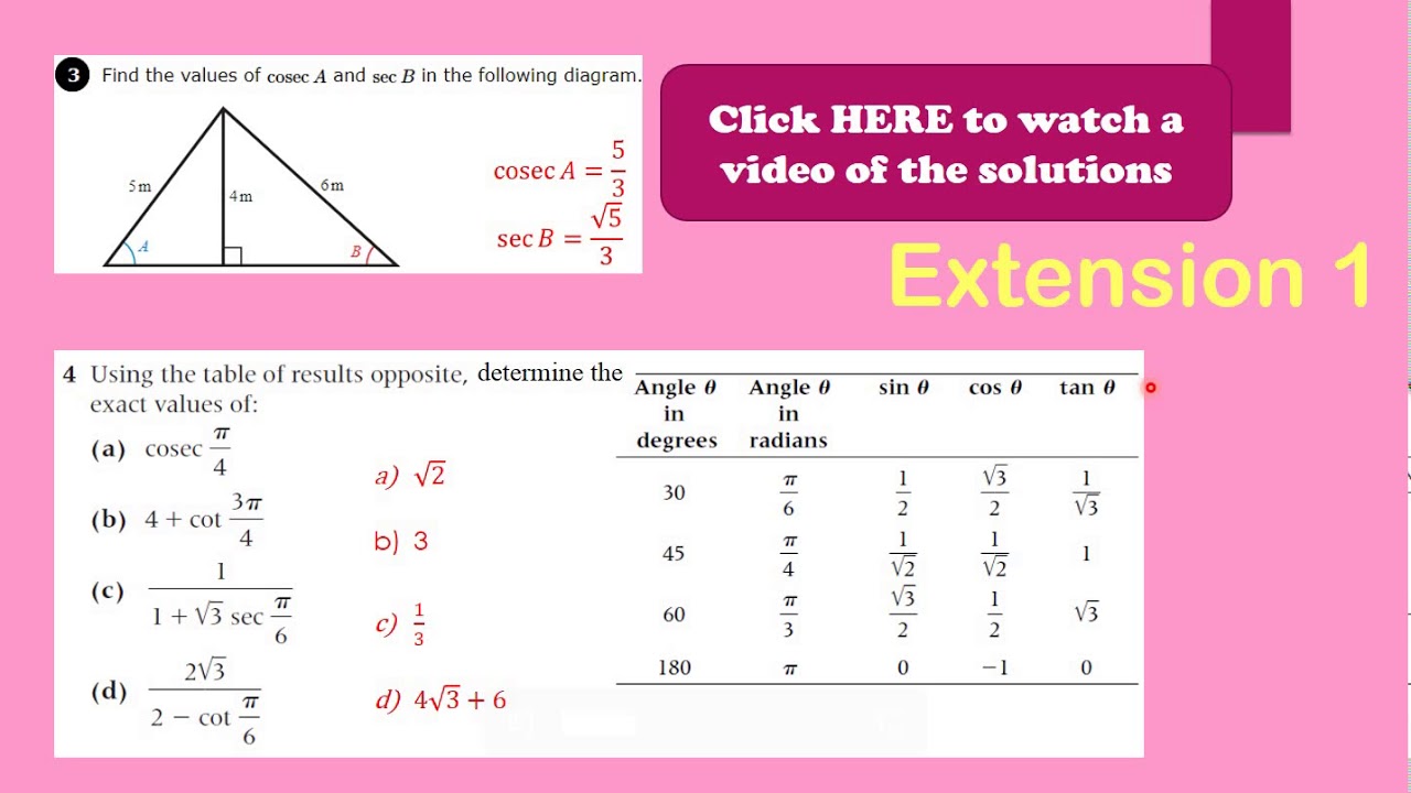 trig reciprocals lesson 1 brief version - YouTube