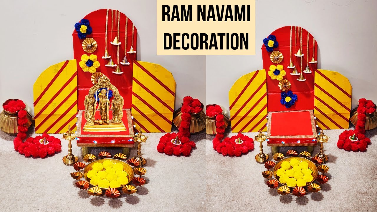 Ram Navami Decoration Ideas at Home | Ram Navami Crafts | Pooja ...