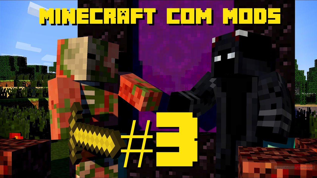 Minecraft com MODS 1.7.10 #03 Quarry, Logistics Pipes e Shaders mod ...