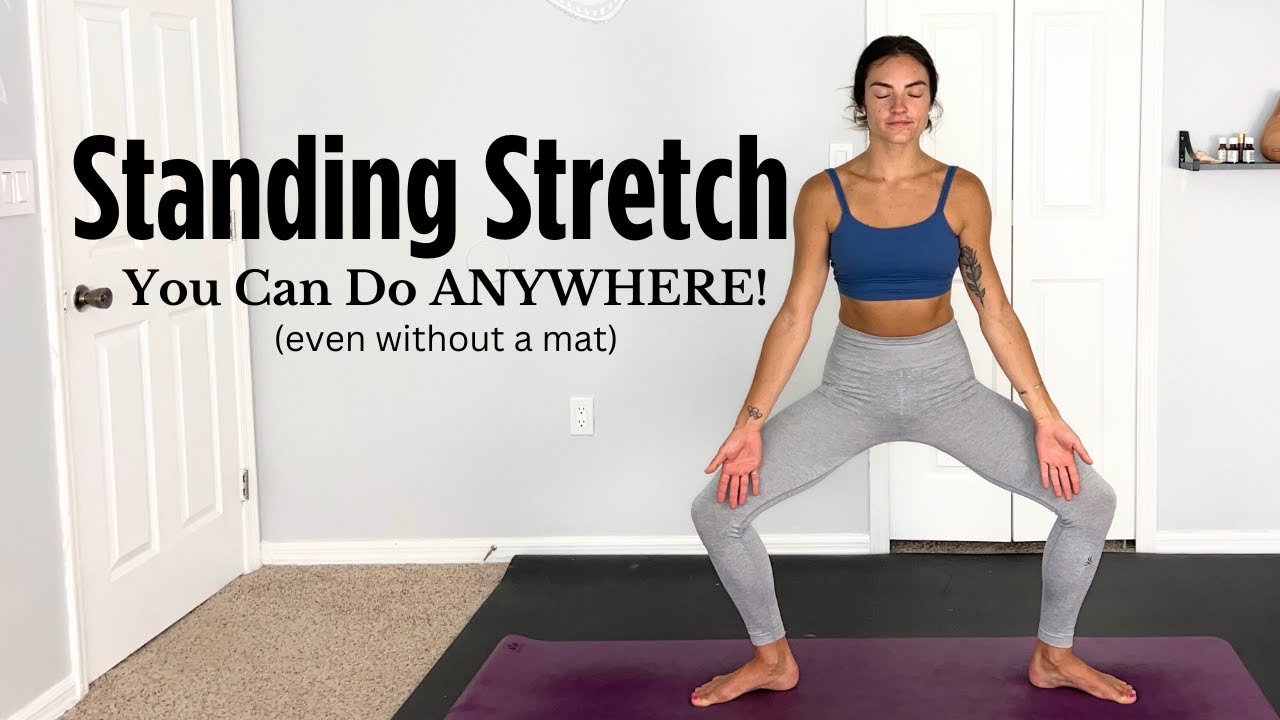 Midday Work Stretch - 10 Min Standing Yoga You Can Do Anywhere! - YouTube
