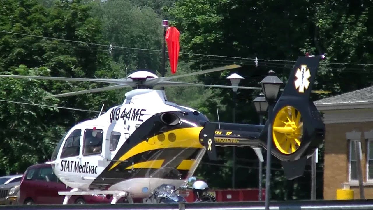 EC-135. STAT MedEvac Helicopter take off. - YouTube