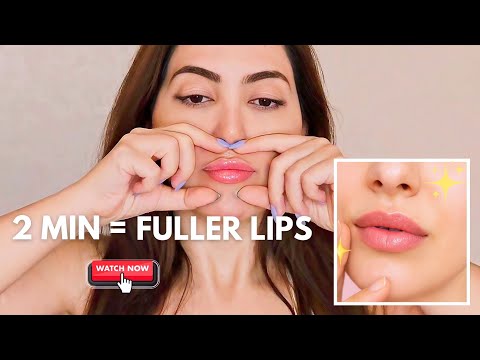 2-Minute Lip Yoga Massage for Naturally Fuller Lips 💋✨️✅️