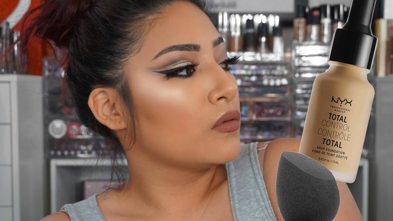 NYX TOTAL CONTROL DROP FOUNDATION CARAMEL REVIEW - Alexisjayda - YouTube