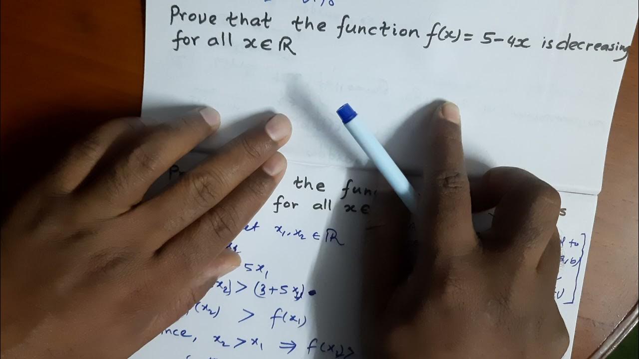 How to prove that the given function is increasing or decreasing/ Class ...