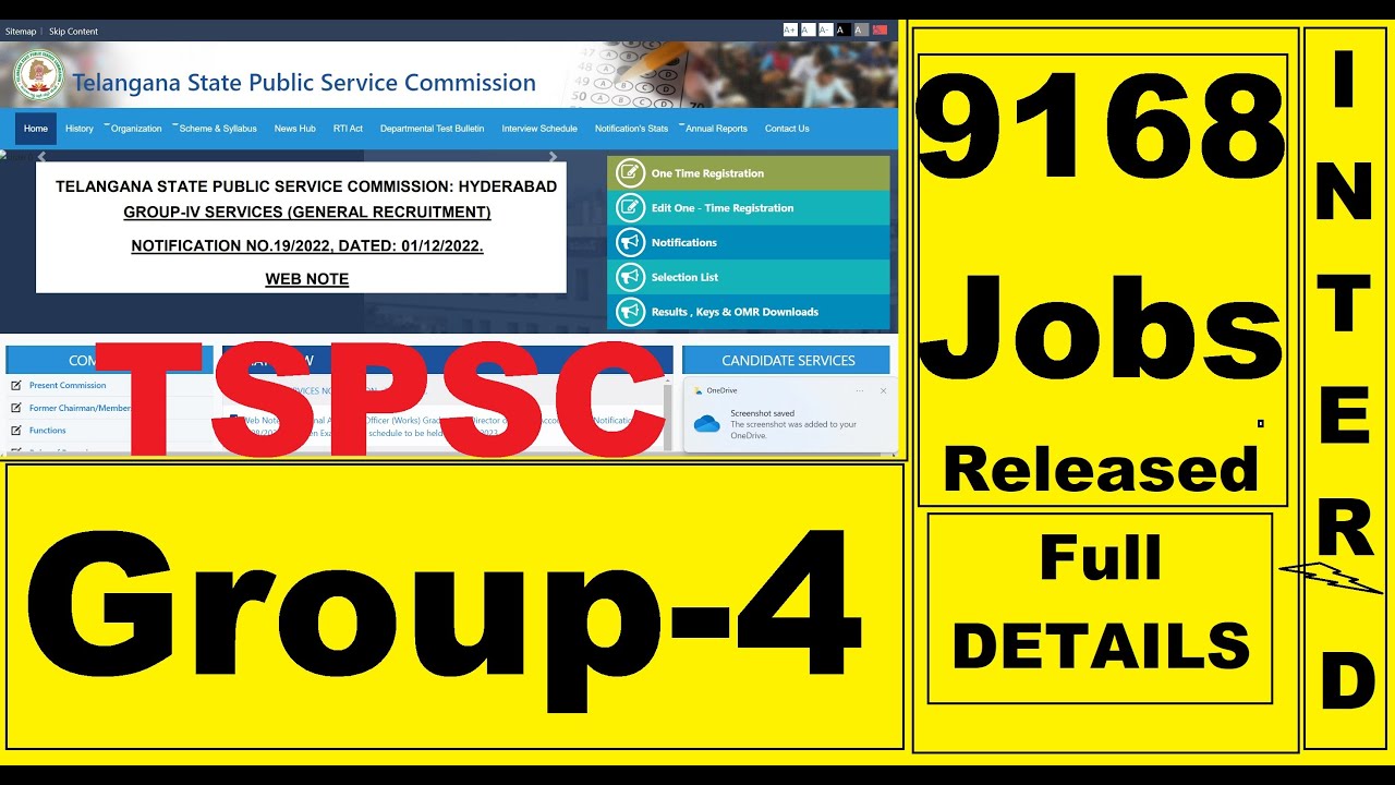 TSPSC GROUP 4 NOTIFICATION 2023 ||9168 VACANCIES || INTER / DEGREE ...
