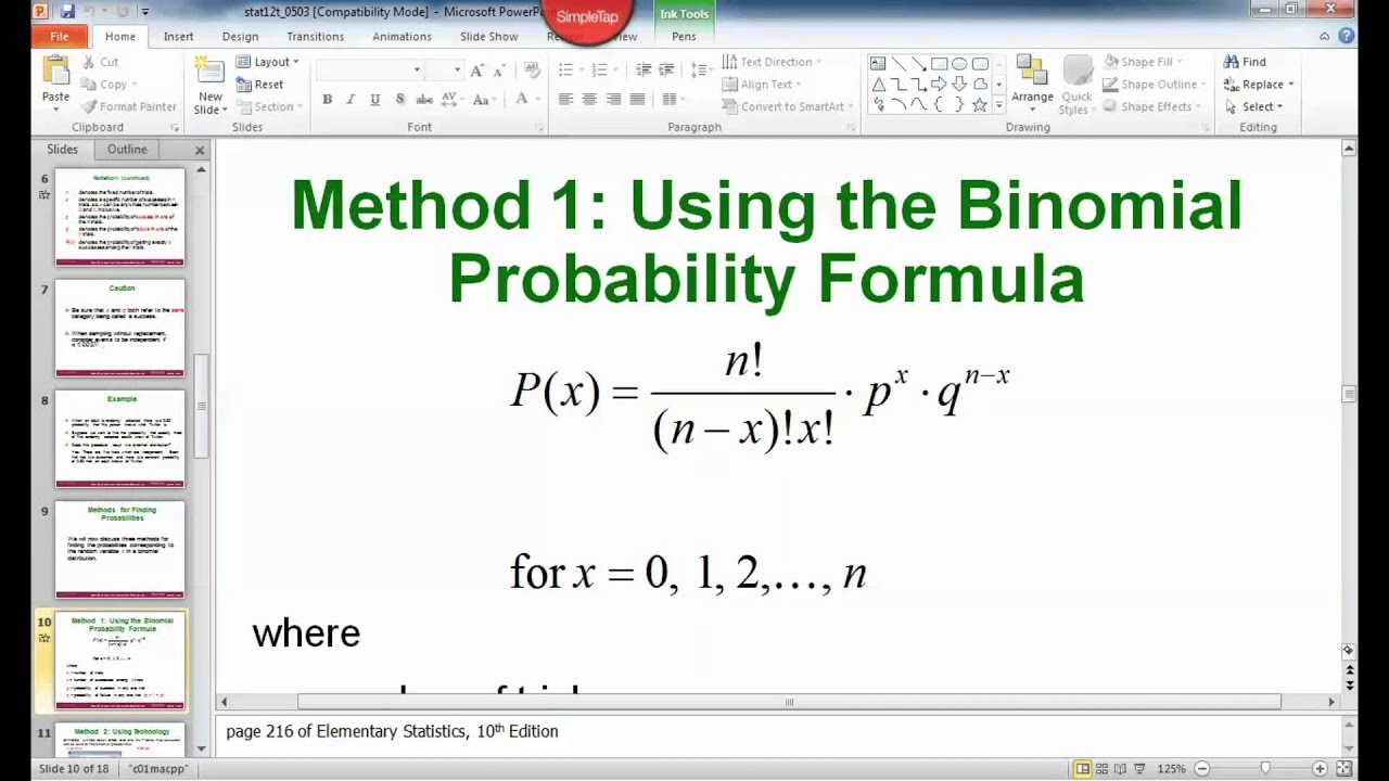 5.3 Binomial Probability Distributions - YouTube