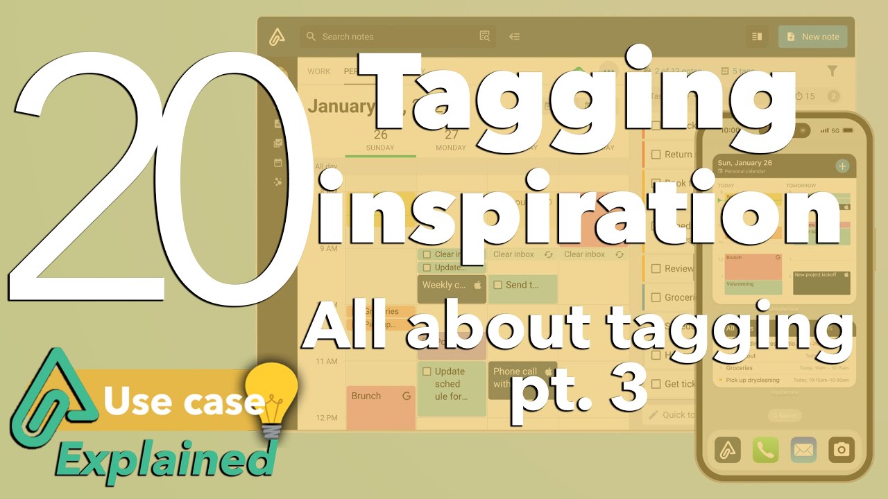 Amplenote Explained 20: More tagging inspiration (All about tagging ...