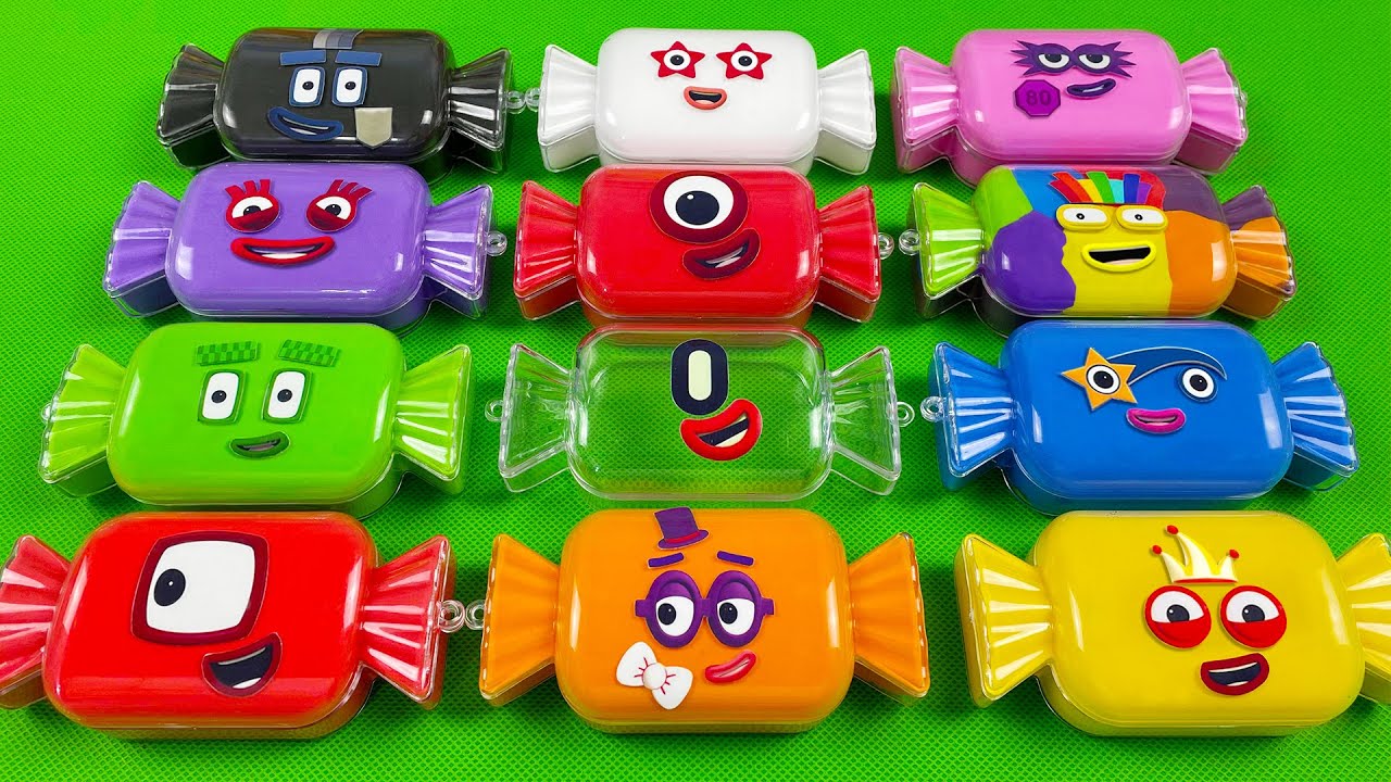 Numberblocks – Mixing All Slime With Candy Shape Coloring! Satisfying ...