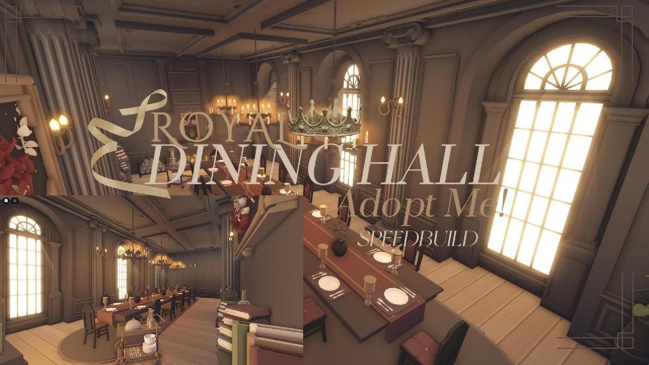 ROYAL DINING HALL ♔ SPEEDBUILD ♔ Adopt Me! - YouTube