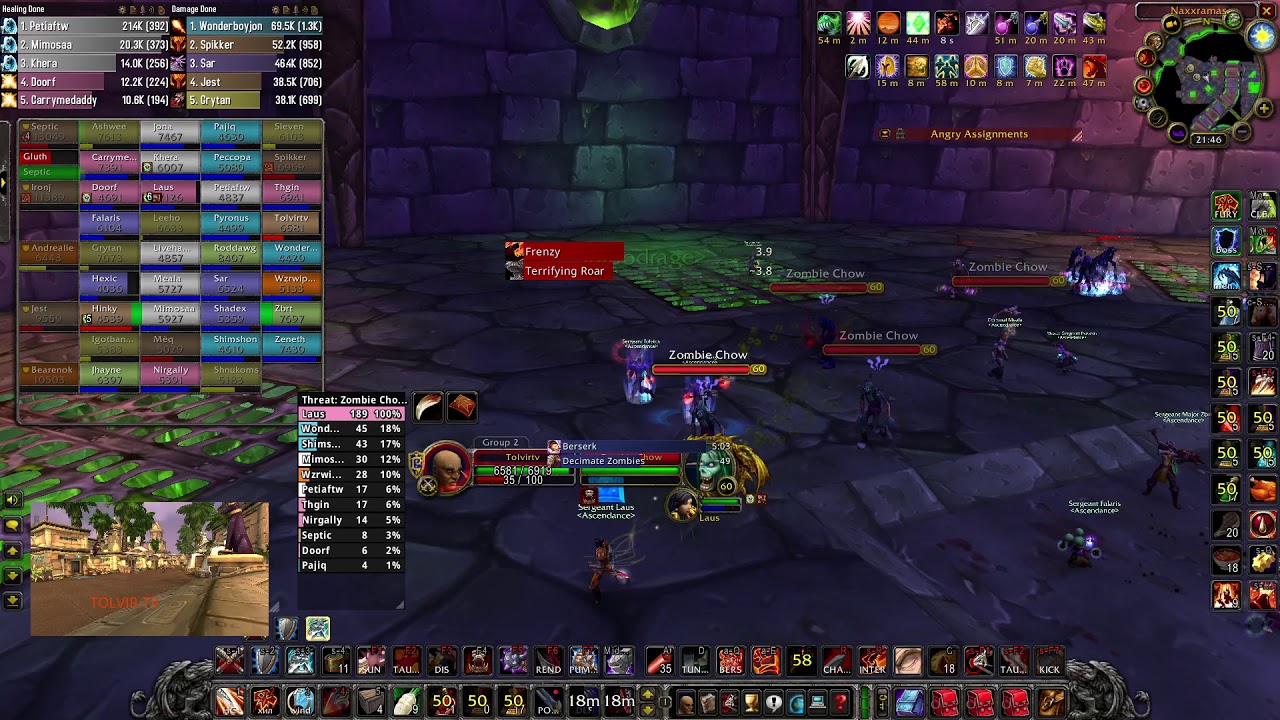 WoW Classic - Naxx Guide: Gluth - 2 Piercing Howl warrior and paladin ...