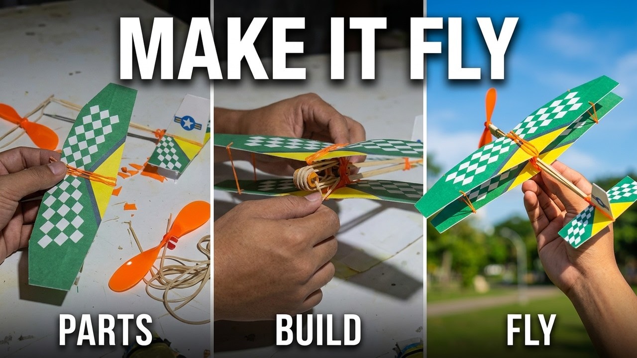How to Make Your Own AIRPLANE Model and Take to the Skies| Rubber model ...