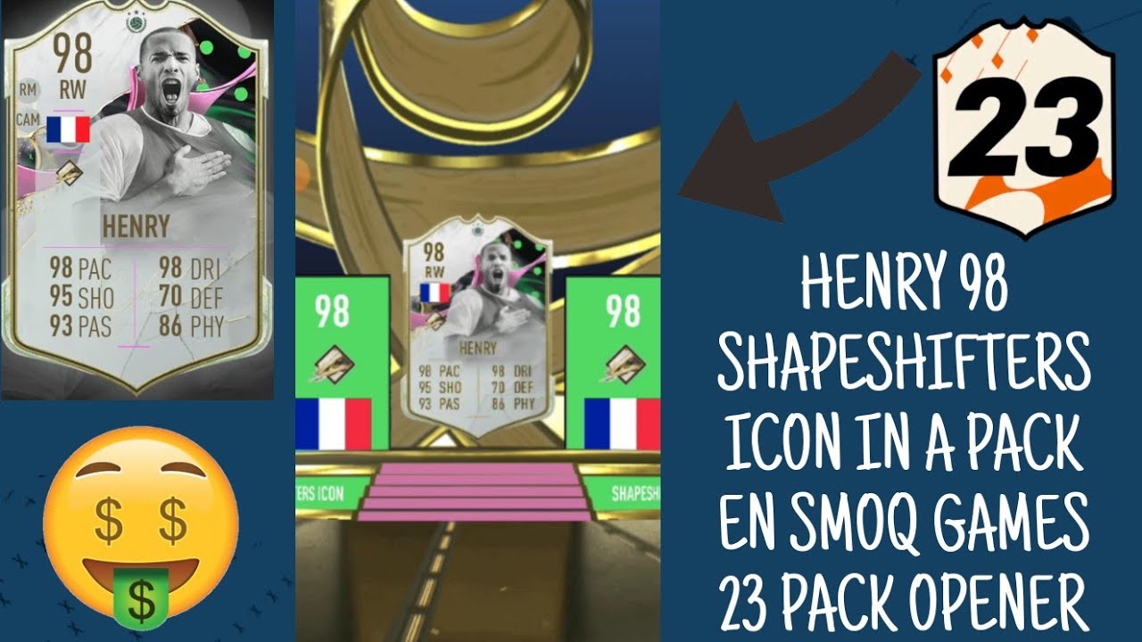 HENRY 98 SHAPESHIFTERS ICON IN A PACK 😱😱 IN SMOQ GAMES 23 PACK OPENER ...