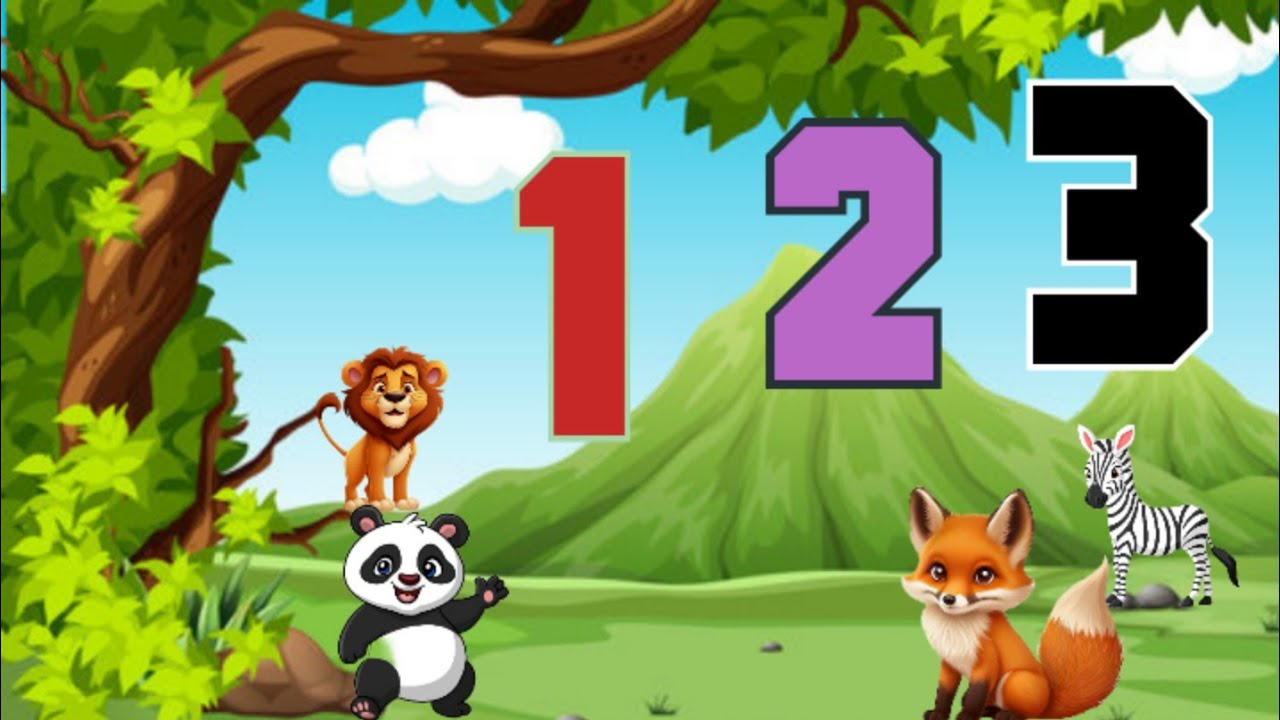 One, two, three counting with wild animals @ronakkotiya7846 // 123 ...