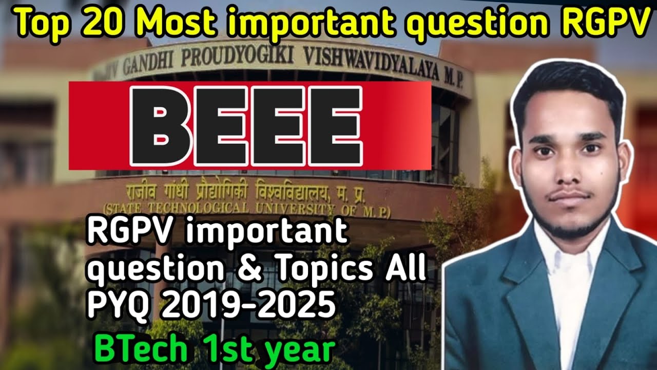 BEEE #rgpv most important question and topics #pyq All #Basic ...