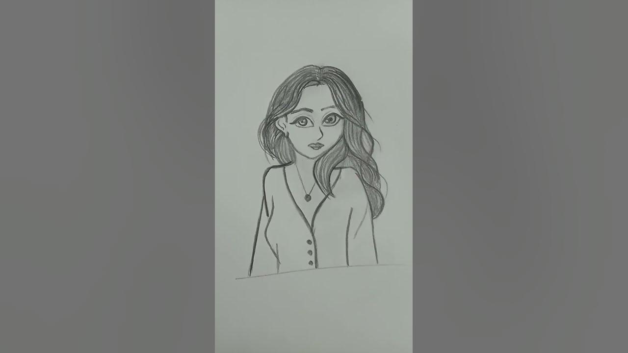 Draw A Girl With Pencil Shading Drawing shortsvideo subscribe please draw-a-girl-with-pencil-shading-drawing-shortsvideo-subscribe-please