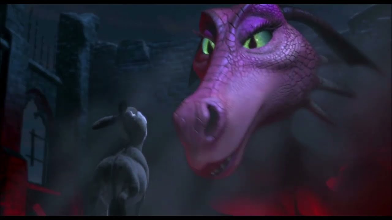 Donkey Charms a Dragon - Shrek - YouTube