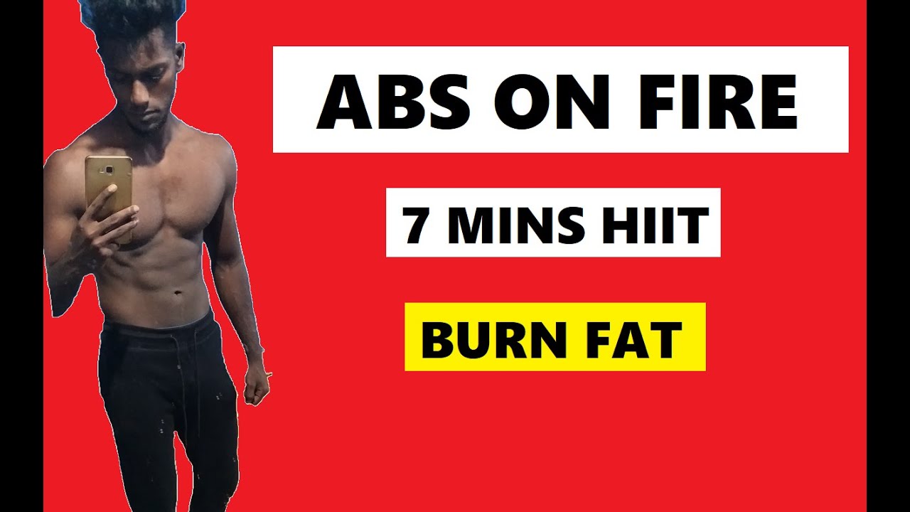 ABS ON FIRE - 7 MINS HIIT Intense Home Workout | No Weights Needed ...