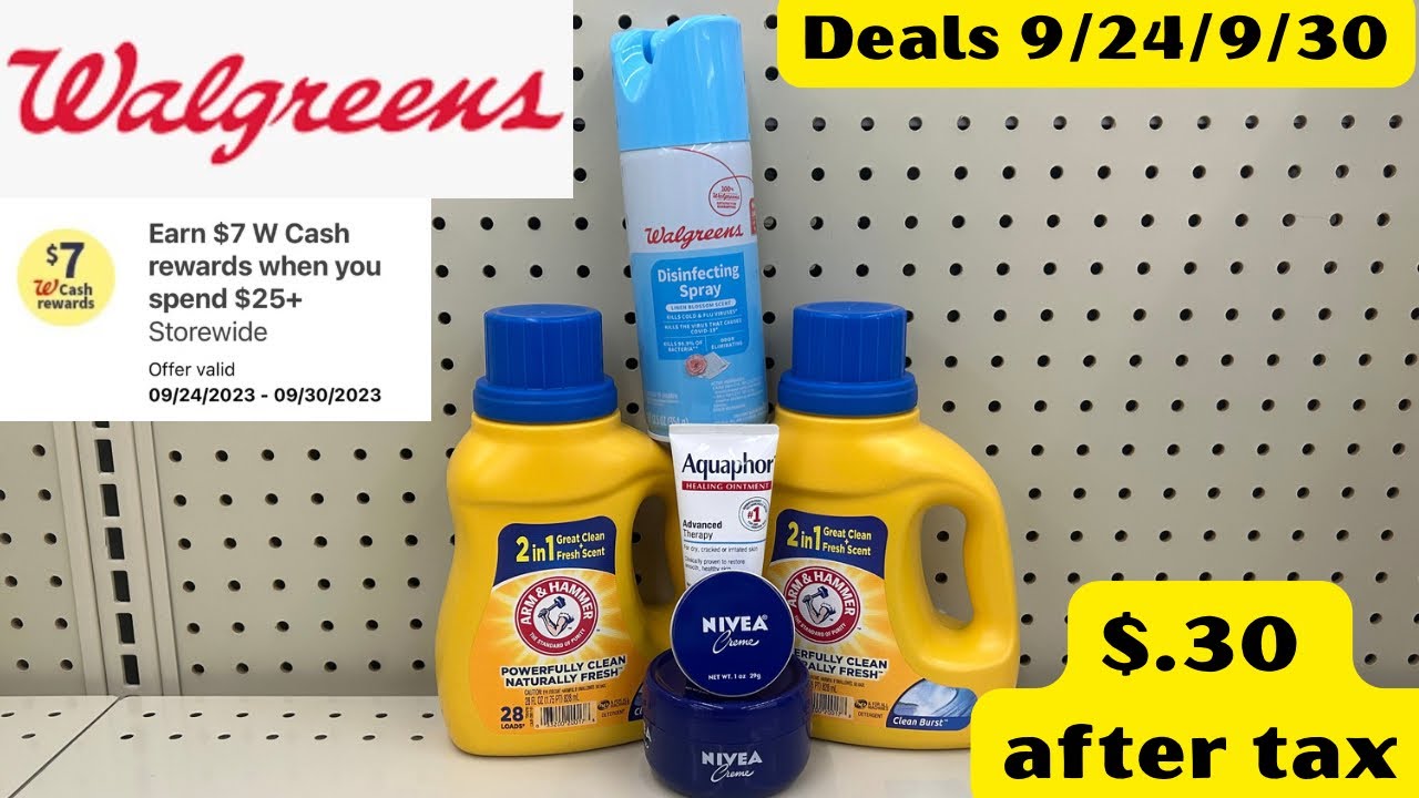 $.30 after tax 🔥| Walgreens Deals| 9/24-9/30| $.99 Laundry Product ...