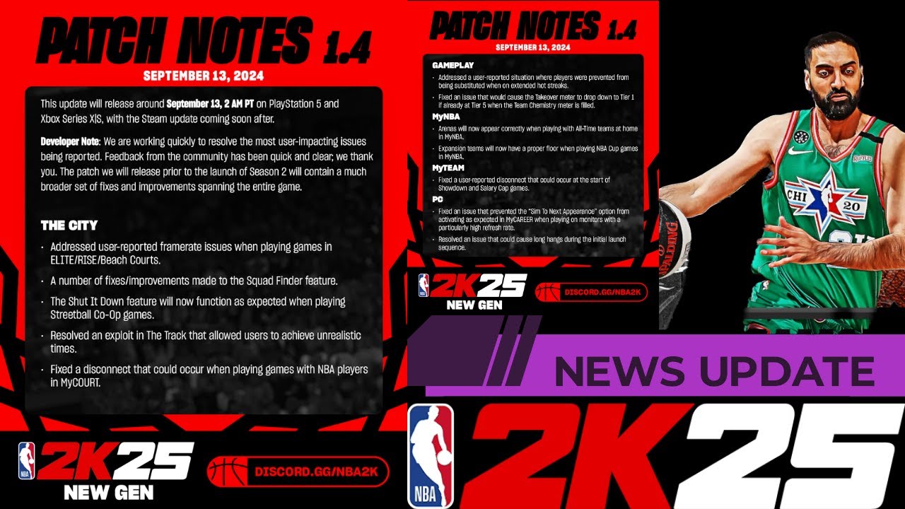 NBA 2K25 News Community Talks Patch Notes 1.4 @nba2k #nba2k25 - YouTube
