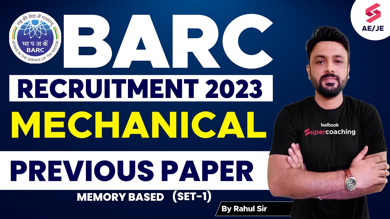 BARC PREVIOUS YEAR QUESTION PAPER | MECHANICAL PYQs for BARC ...
