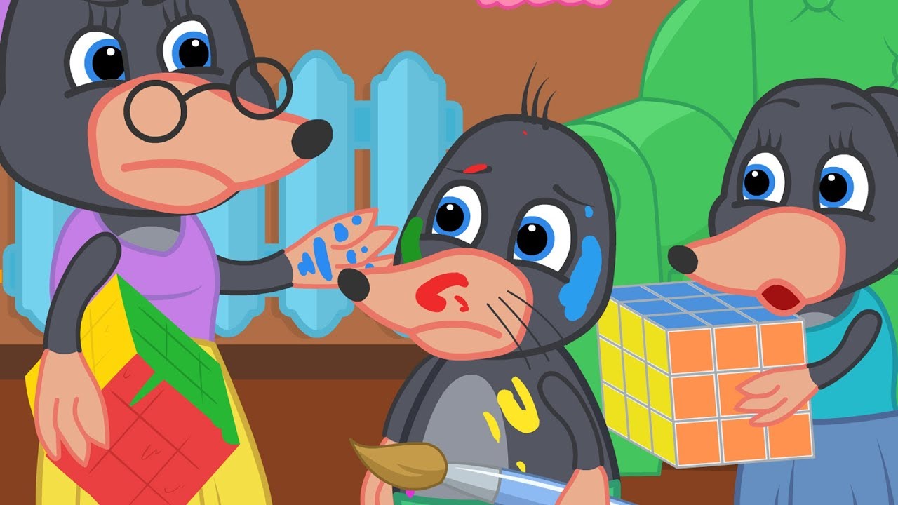 Benny Mole and Friends - How to Collect Rubik's Cube Cartoon for Kids ...