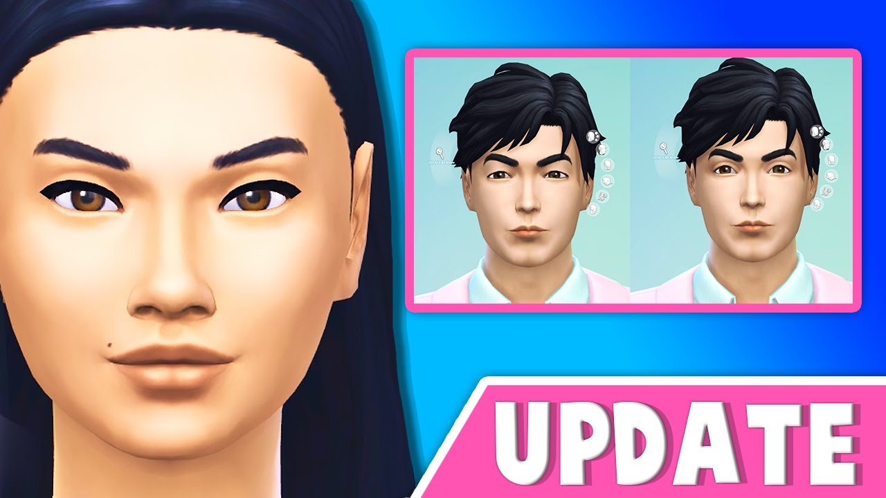 NEW FREE UPDATE! New Asian Eye Presets + Hair Fixes In The Sims 4💚 ...