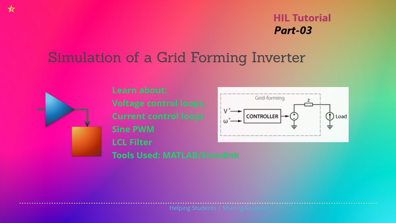 Simulation of a Grid Forming Inverter | HIL Tutorial | Simulink | Part ...