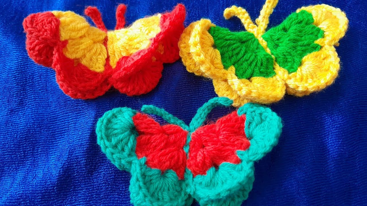 crochet mini butterfly key chain #crochet butterfly key chain/Barnal's ...