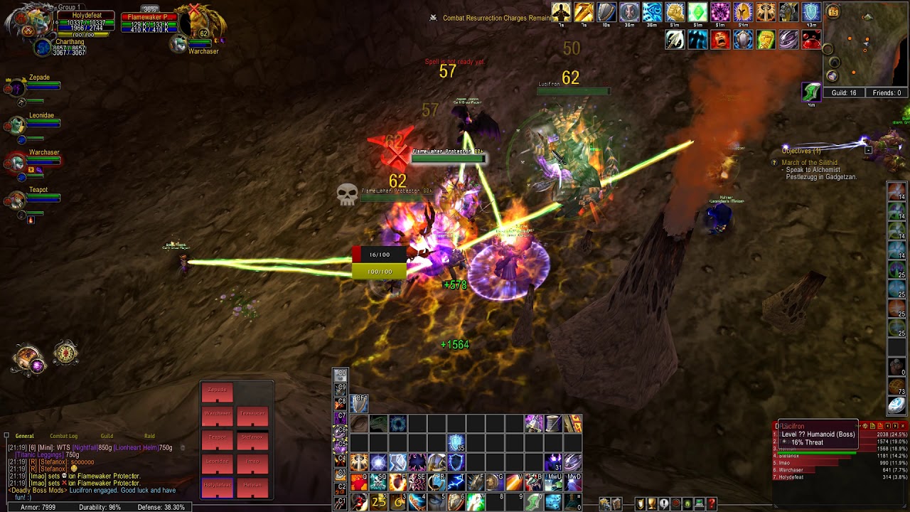 Wow Ascension: Magmadar & Lucifron Molten Core 10 man Dark Crow Flagon ...