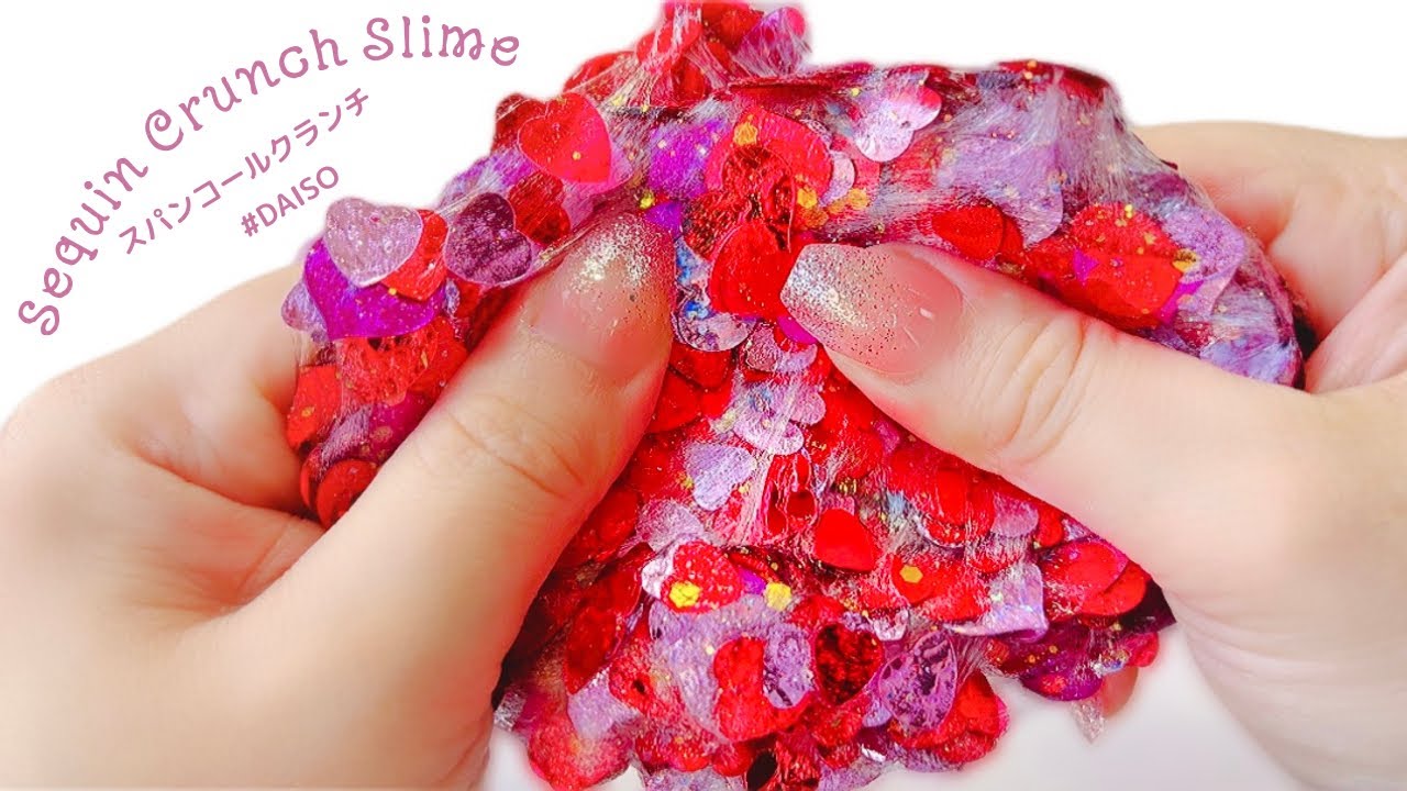 パリパリッ ️スパンコール クランチスライム💗 Sequin Crunch Slime - YouTube