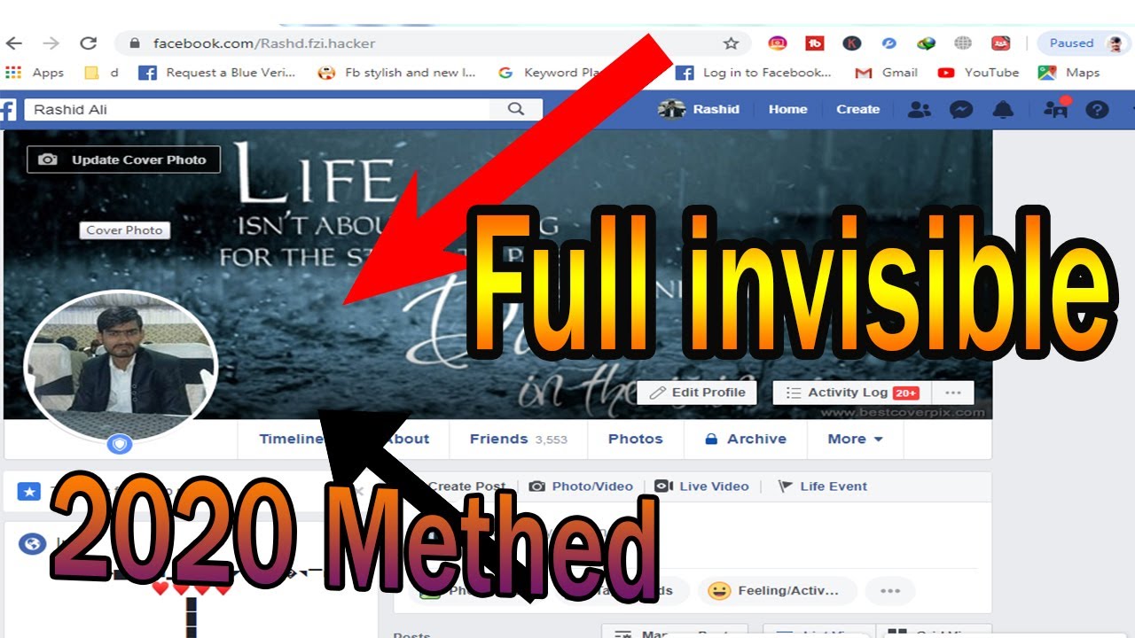 Full Invisible Account | how to make full invisible name on facebook ...