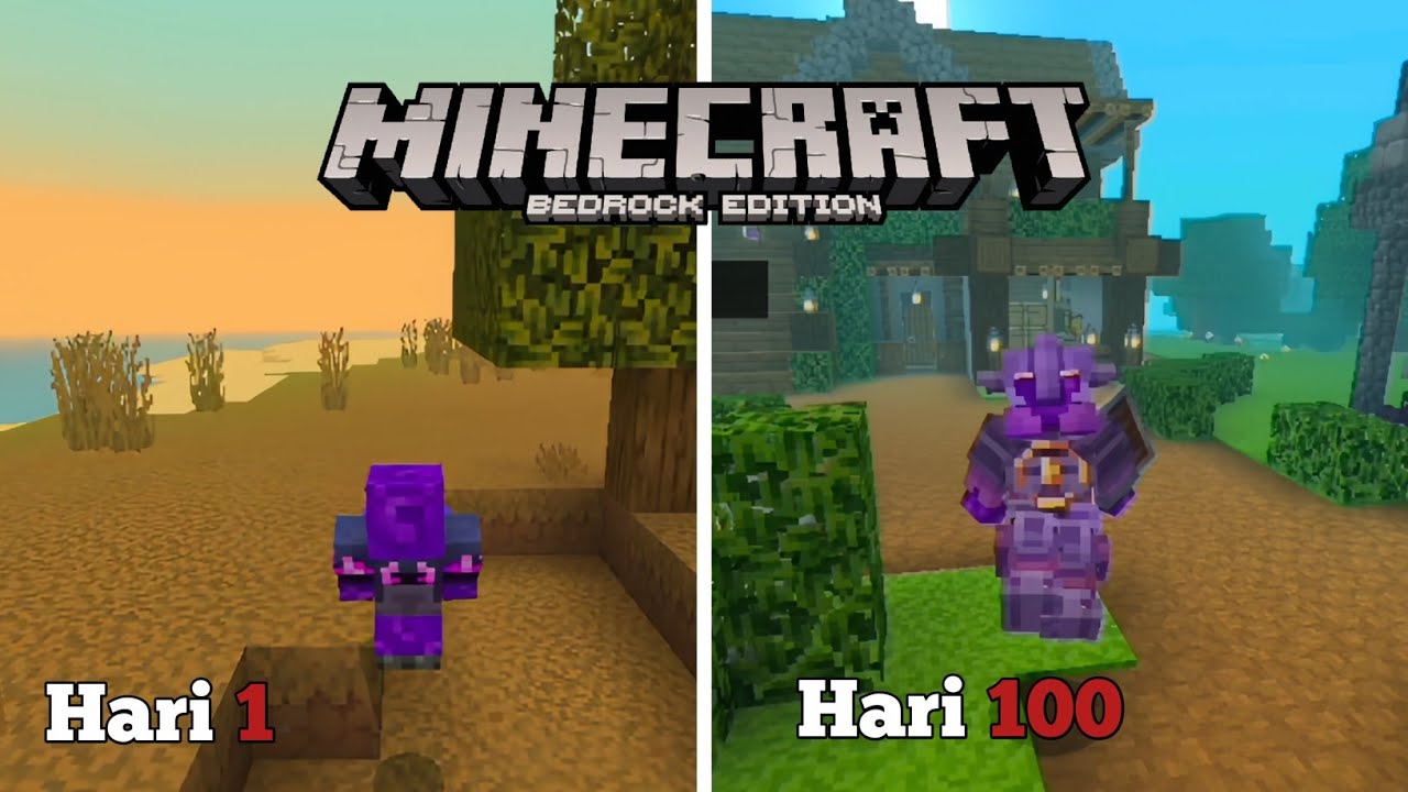 100 Hari Minecraft Bedrock Edition 1.21 - YouTube