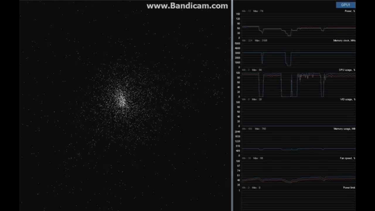 Java Dual GPU programming using APARAPI. Calculating star movement in a galaxy. - YouTube