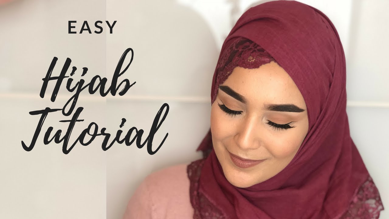 Easy Hijab Tutorial I Lace - YouTube