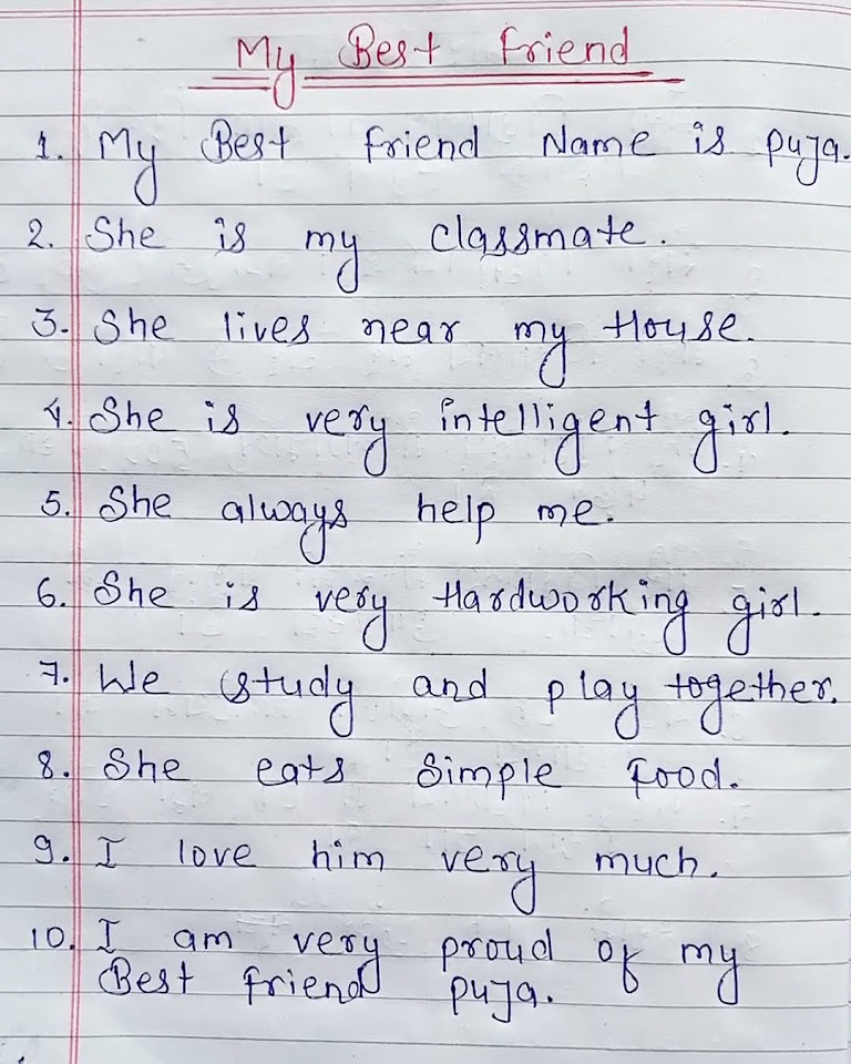 My Best Friends Essay in English || 10 Lines On My Best Friends in ...