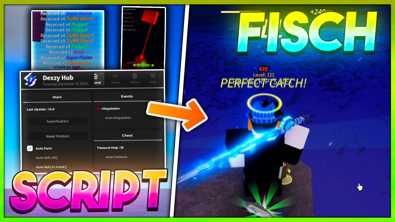 FISCH Script Pastebin 🦈| AUTO FARM, DUPE, AUTO SELL & MORE *NO KEY ...