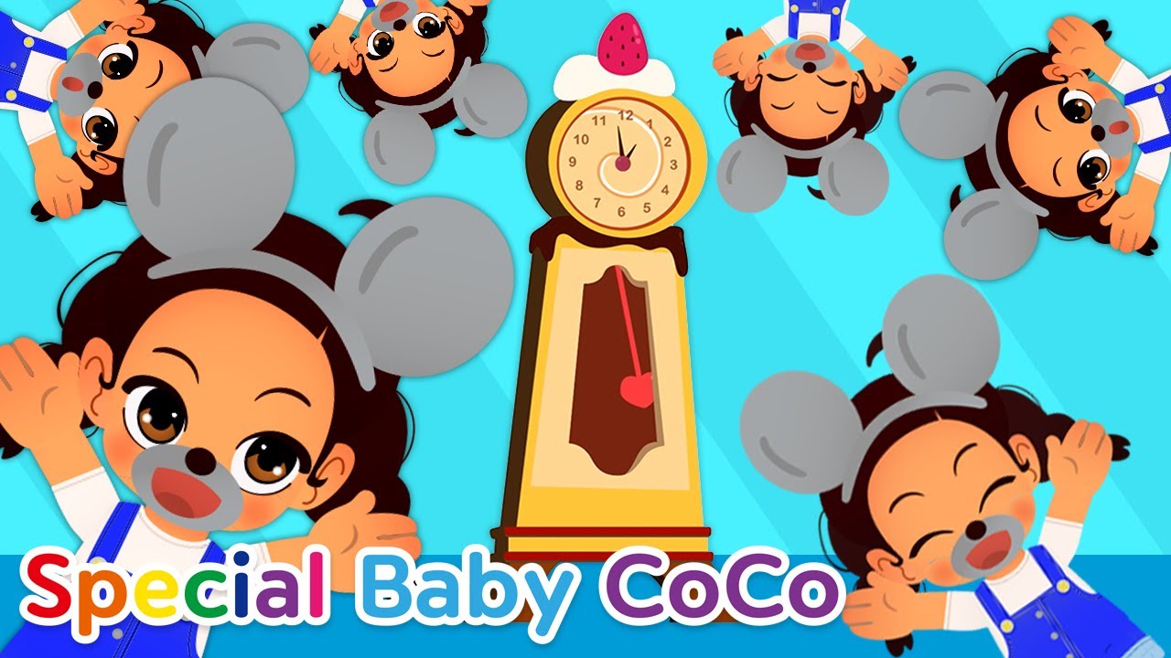 🐭 100 Hickory Dickory Dock | Little Wave Songs - Baby Coco Nursery ...