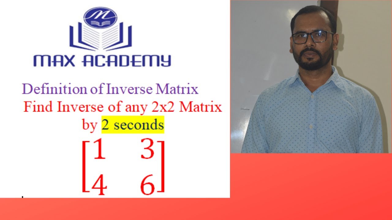 Inverse of 2x2 Matrix - YouTube