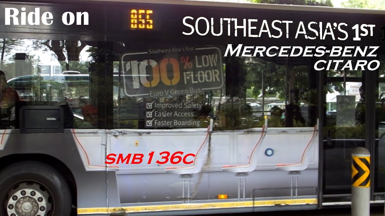 [SMRT BUSES] Ride on SOUTHEAST ASIA FIRST CITARO, SMB136C on 855 - YouTube