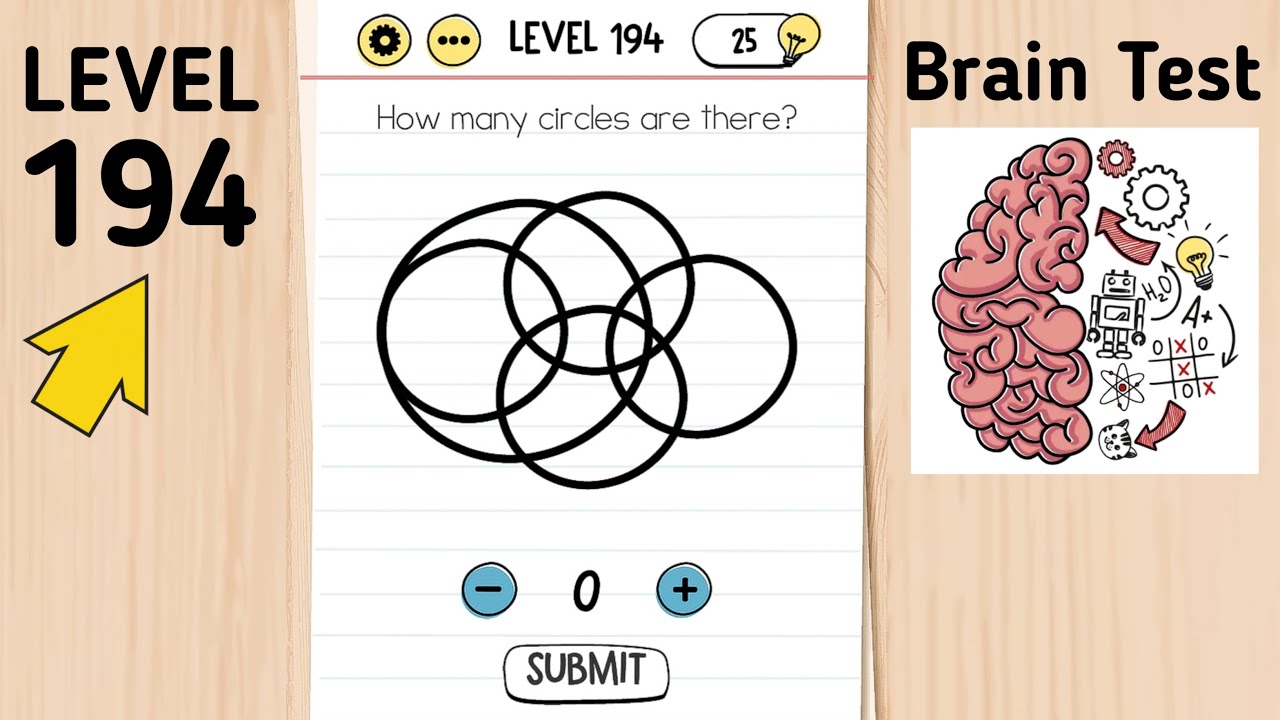 Brain Test Level 194 How Many Circles Are There? - YouTube