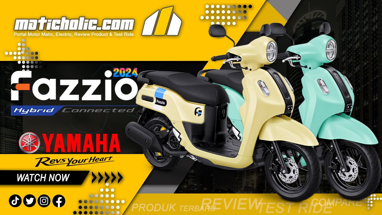 VARIAN WARNA TERBARU YAMAHA FAZZIO 2024 LEBIH FRESH & BERJIWA MUDA ...