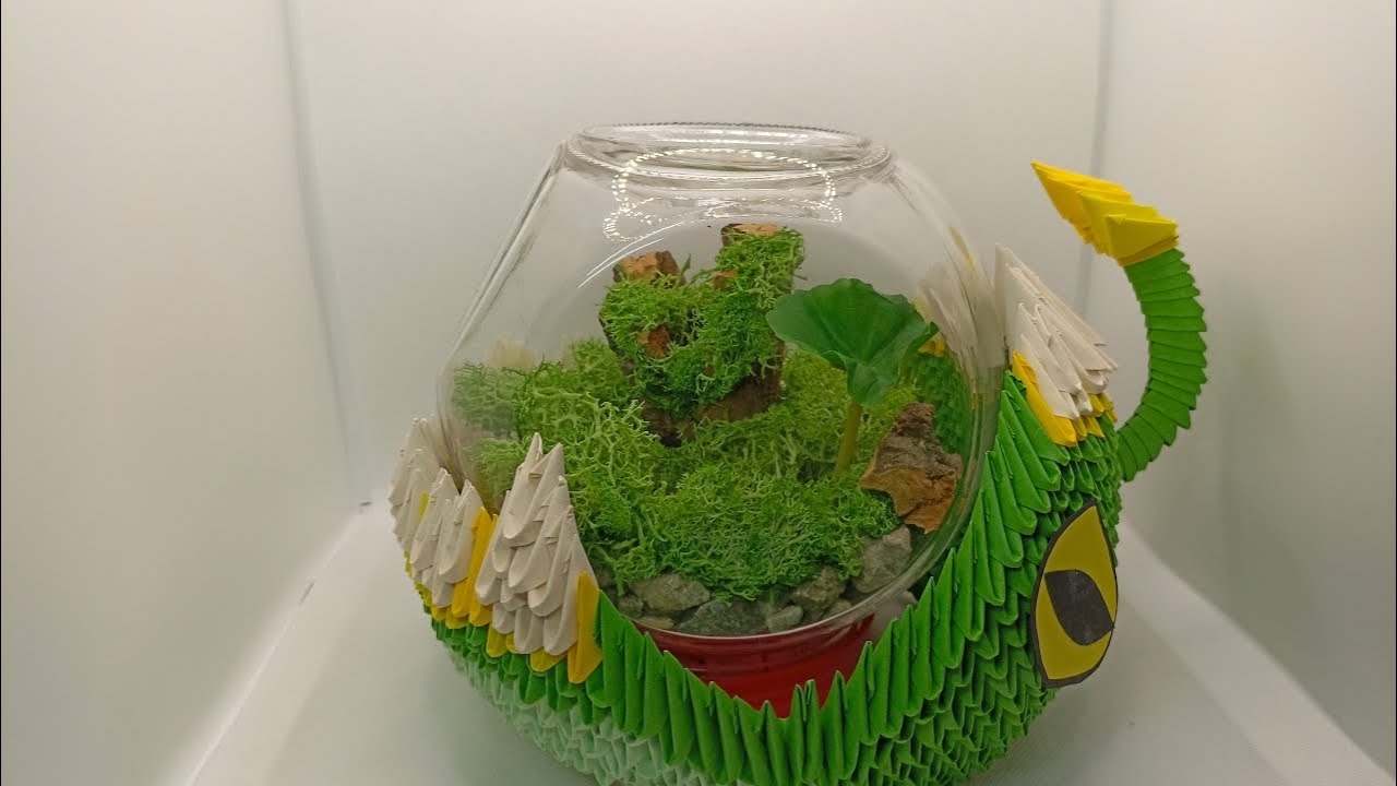Terrarium-EATING Monster Stop-Motion Origami - YouTube