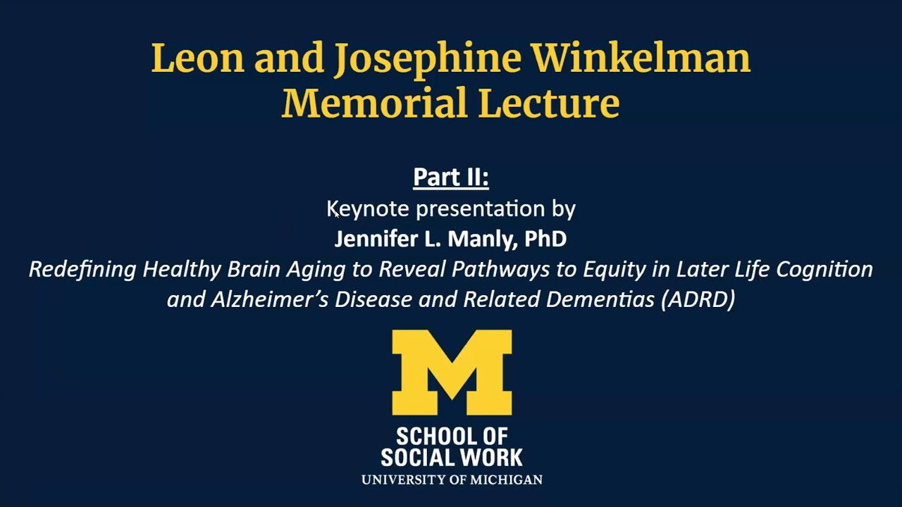 2024 Leon and Josephine Winkelman Memorial Lecture PART 2 | Dr ...