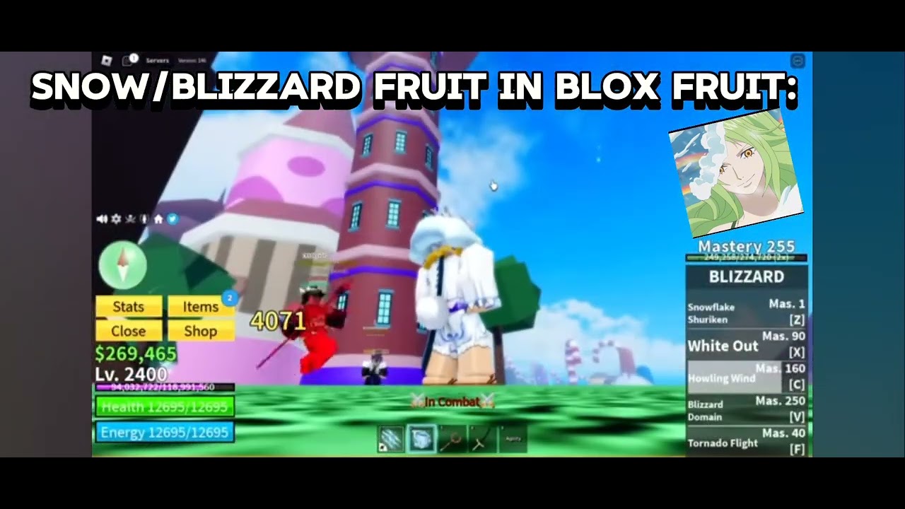 Snow fruit in king legacy vs Snow/blizzard fruit in blox fruit - YouTube