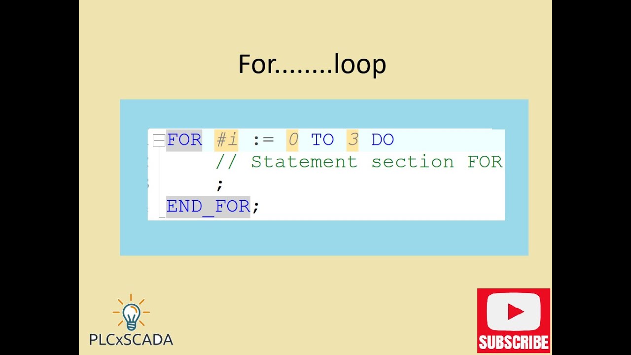 Part 9 : TIA Portal SCL Basics-For Loop - YouTube