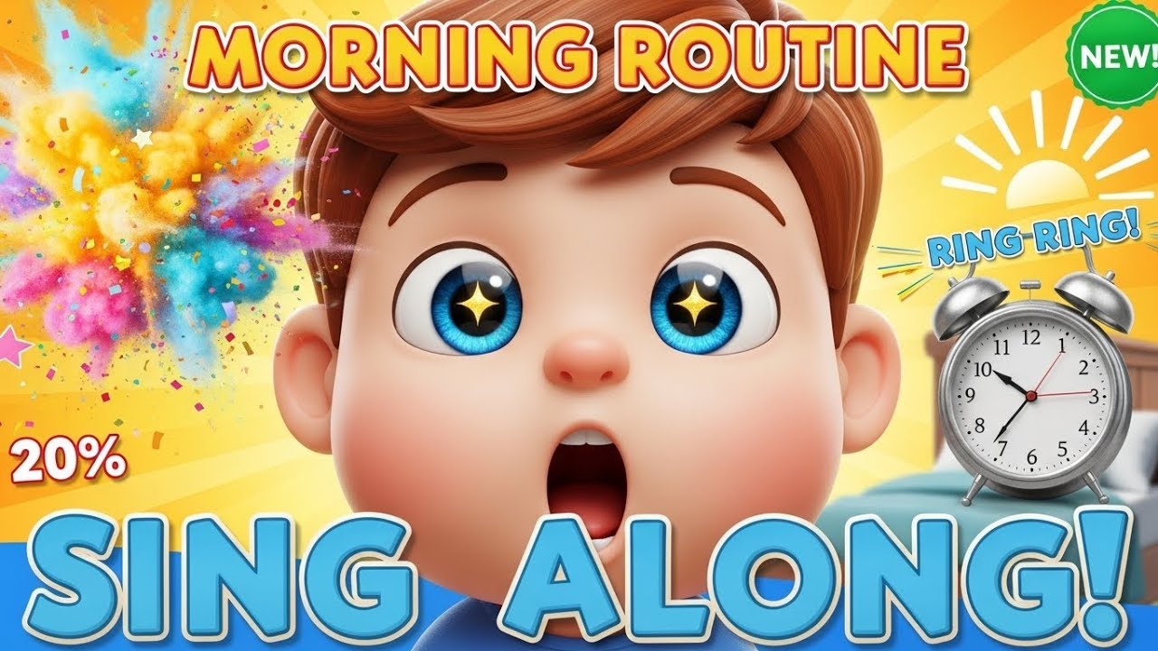 Morning Routine Song for Kids | Fun Daily Habits | Cute 3D Cartoon ...