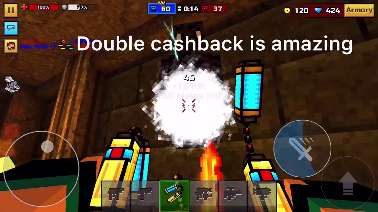 Pixel gun 3D double cashback gameplay - YouTube
