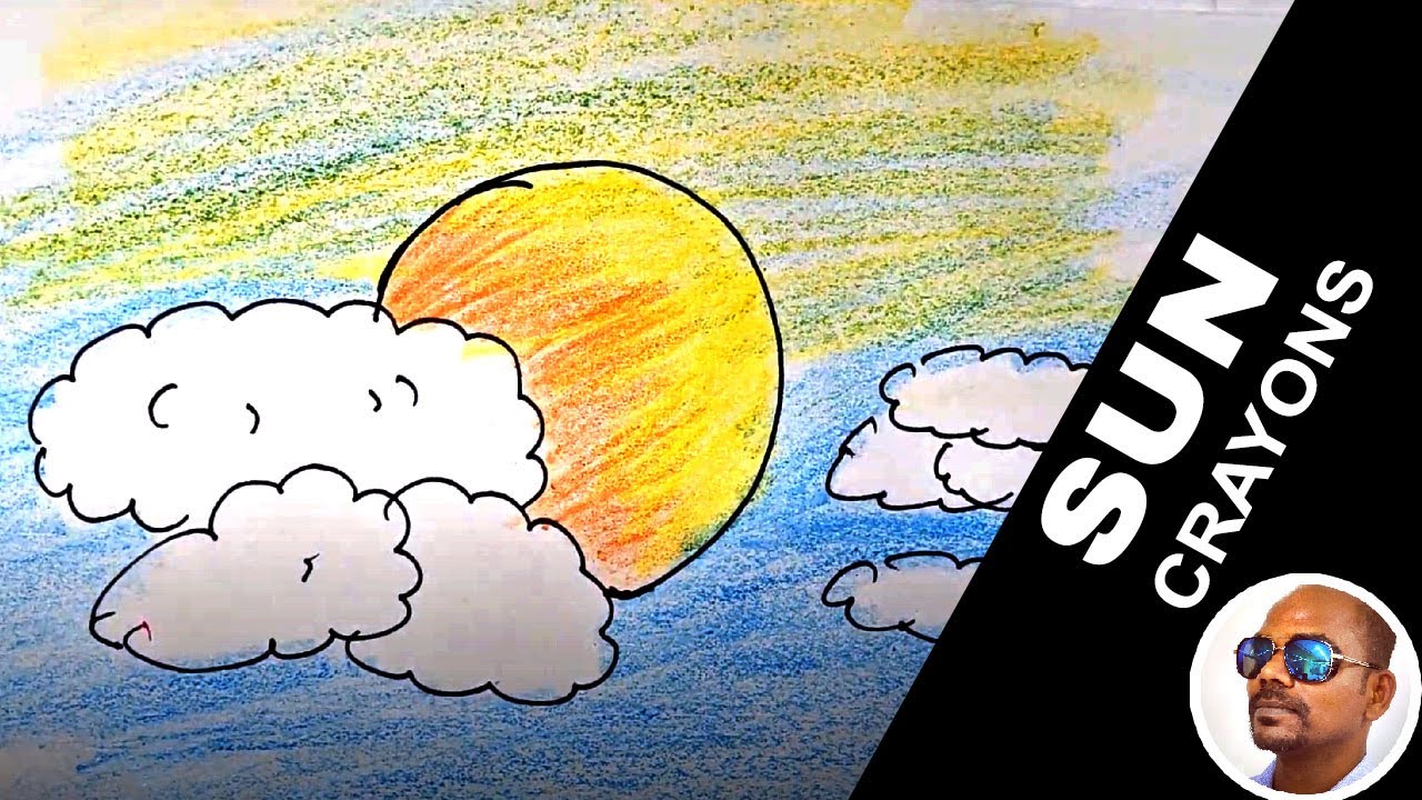 how to draw the sun using crayons? - YouTube