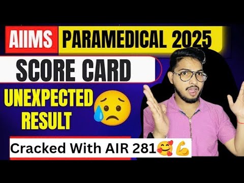 How Is My Aiims Paramedical Result😎|Aiims paramedical cutoff,Safe score ...